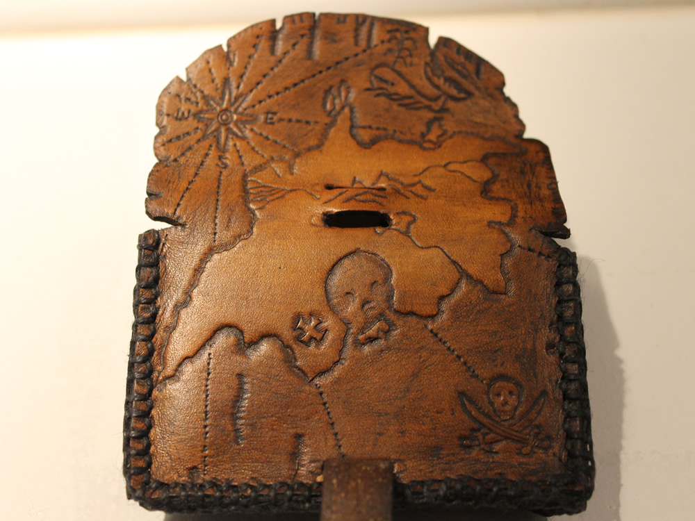 PIrate Map Leather Card Wallet | Celtic Leatherworks