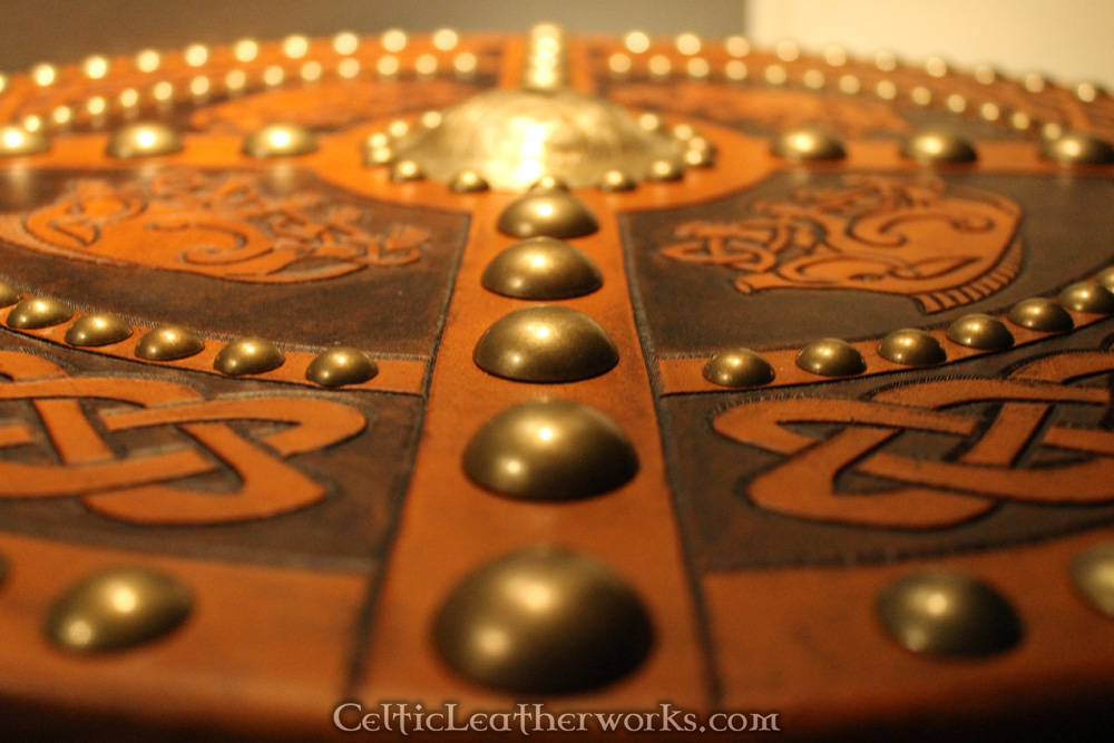 The Celtic Boar Targe | Celtic Leatherworks